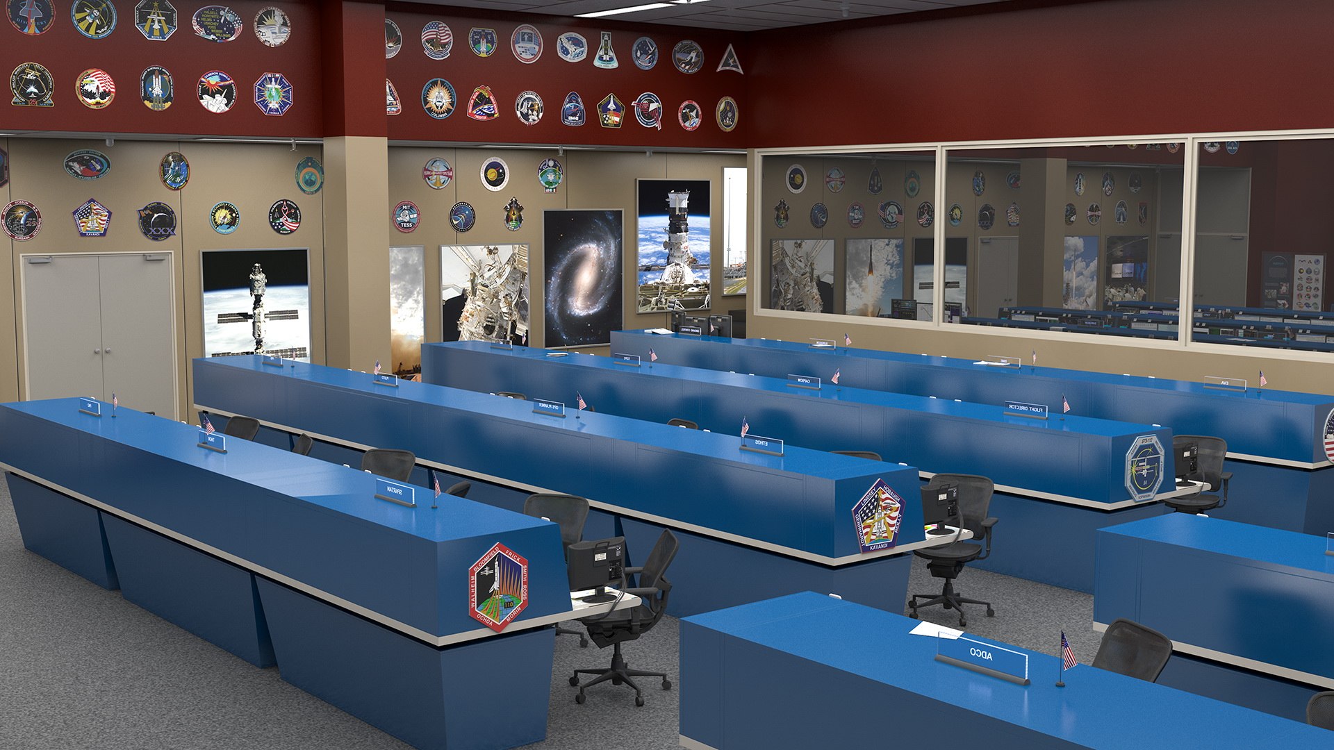 Nasa mission control room model - TurboSquid 1503696