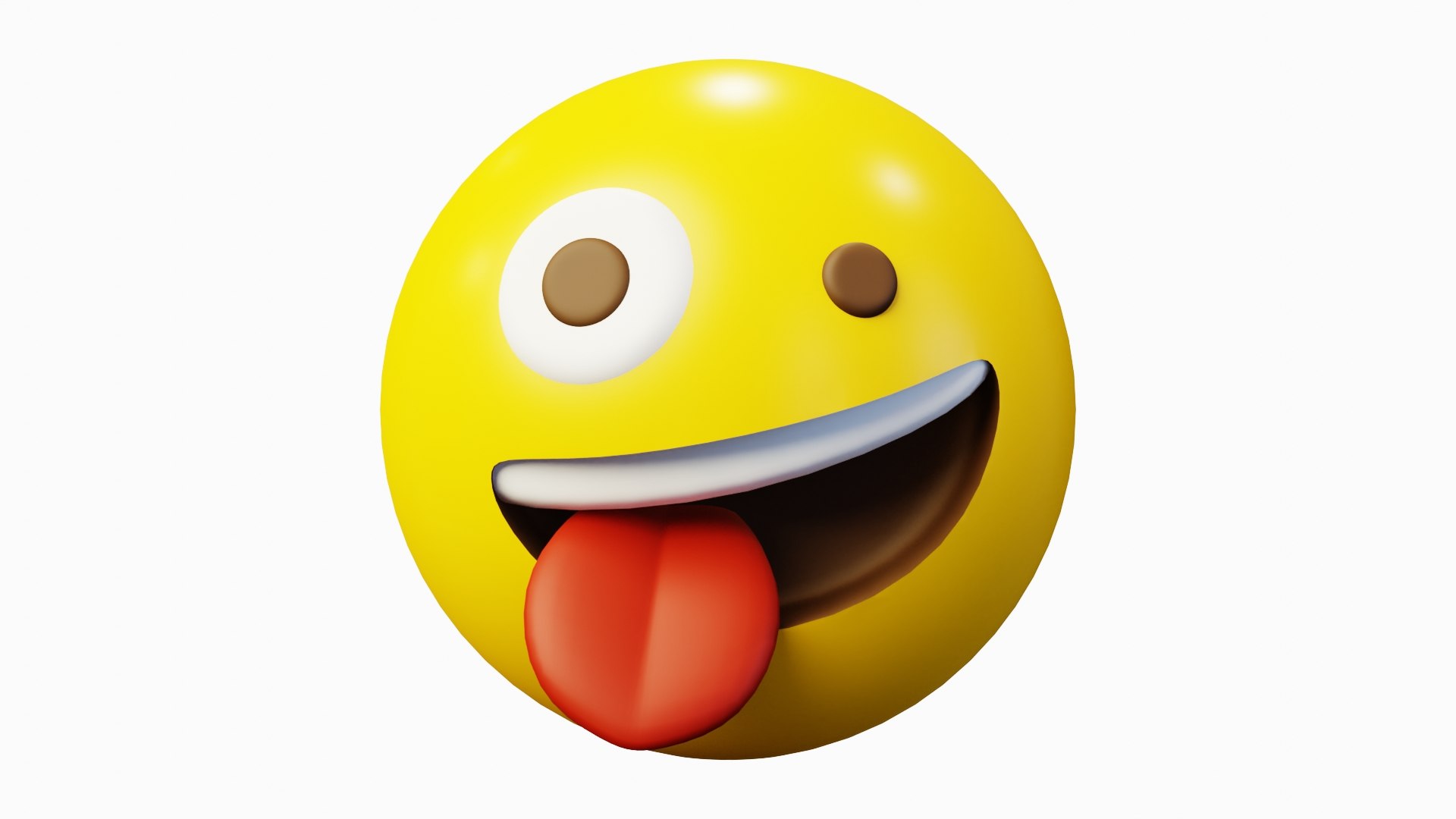 3D Silly Face Emoticon Emoji Or Smiley - TurboSquid 2112942