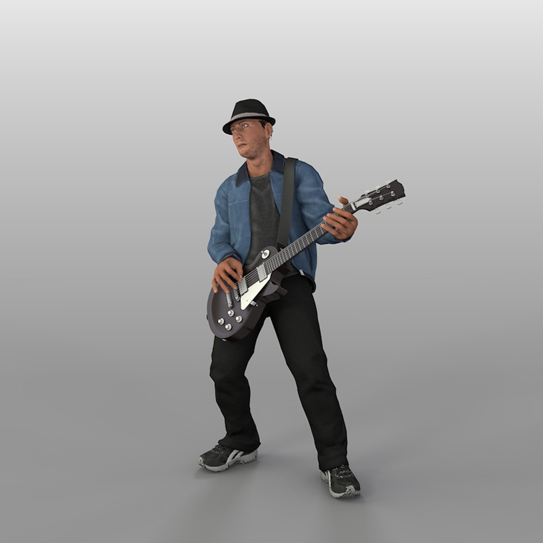 Playing Guitar 3D Model - TurboSquid 1188977