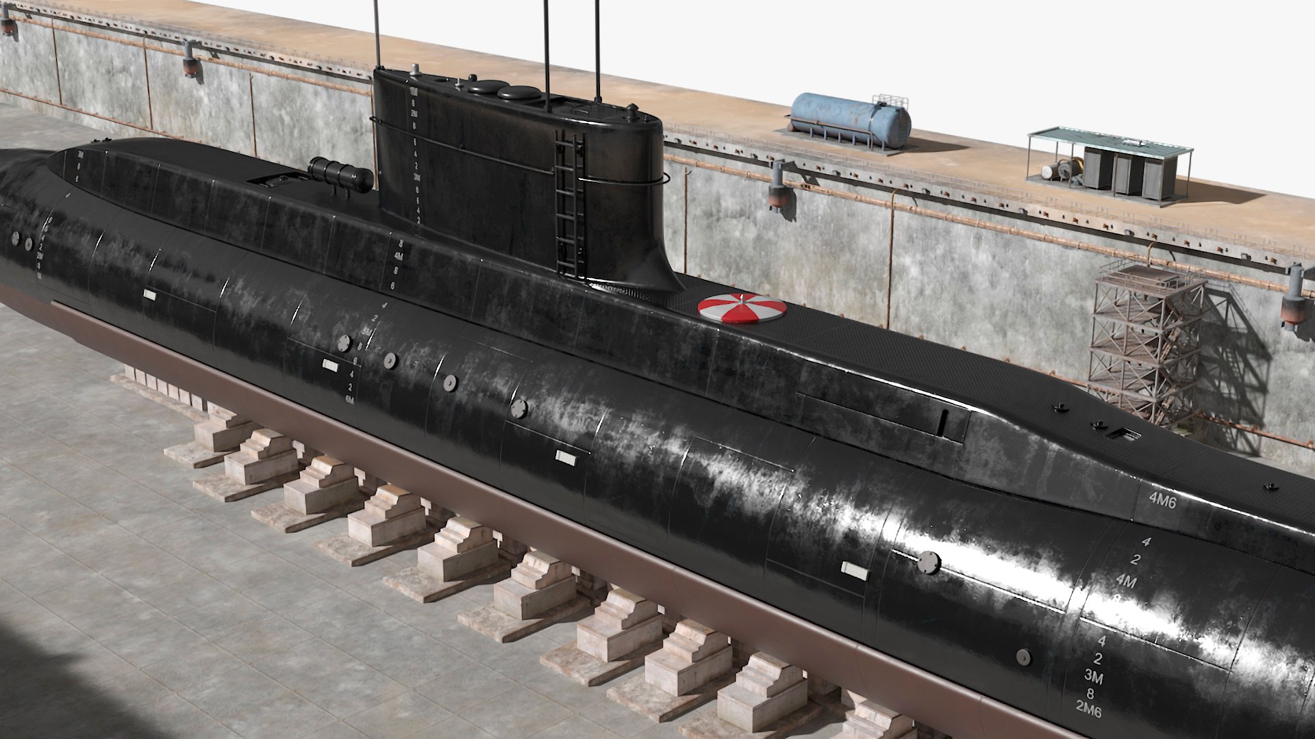 Iranian Fateh Submarine In Dry Dock 3D Model - TurboSquid 2302271