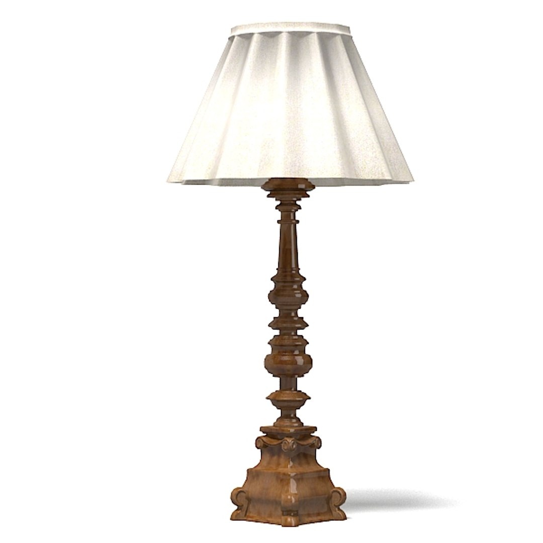 drexel table lamp 3d model