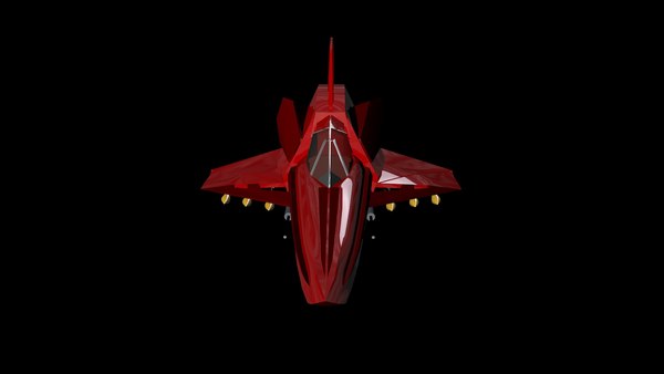 Jet fighter Red 3D model - TurboSquid 1844581