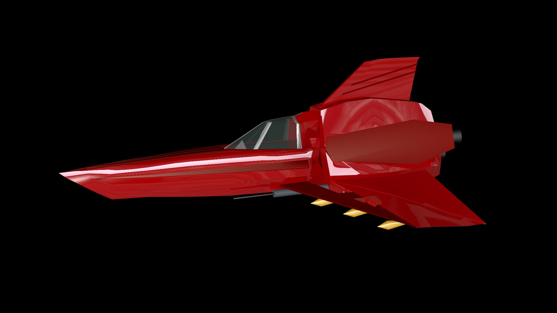 Jet fighter Red 3D model - TurboSquid 1844581