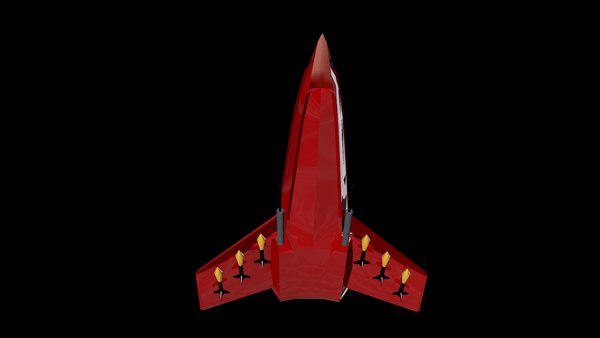 Jet fighter Red 3D model - TurboSquid 1844581