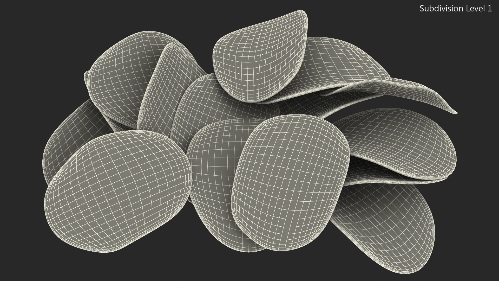 3D Bunch of Potato Chips - TurboSquid 1987239