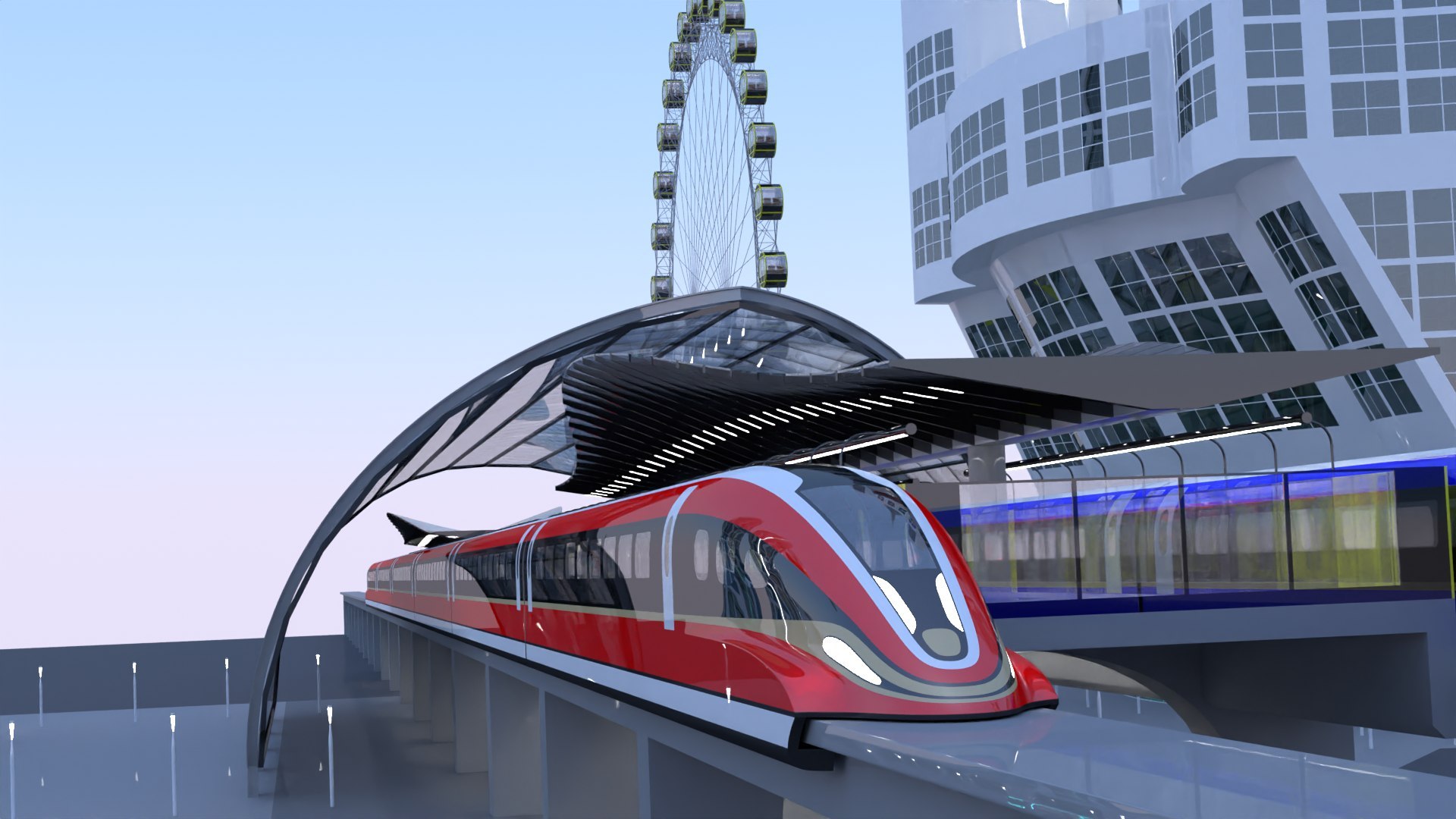 3D Future Cities Maglev Bundle II - TurboSquid 2393218