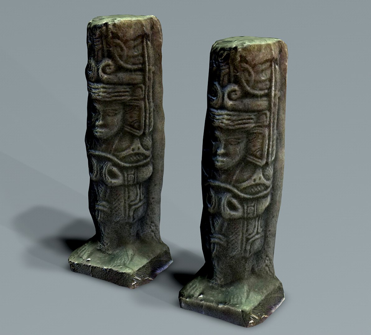 Moai Face Stone 3d Model