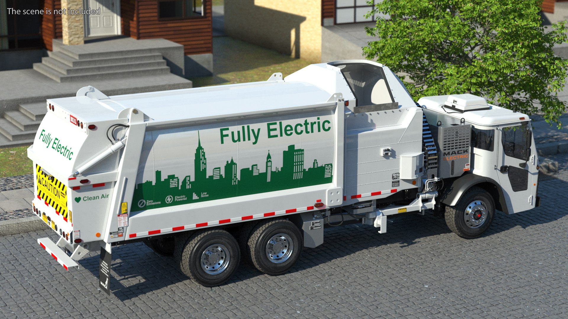 3D New Mack LR Electric Truck White Rigged - TurboSquid 2164148