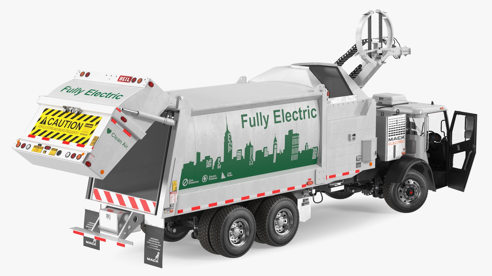 3D New Mack LR Electric Truck White Rigged - TurboSquid 2164148