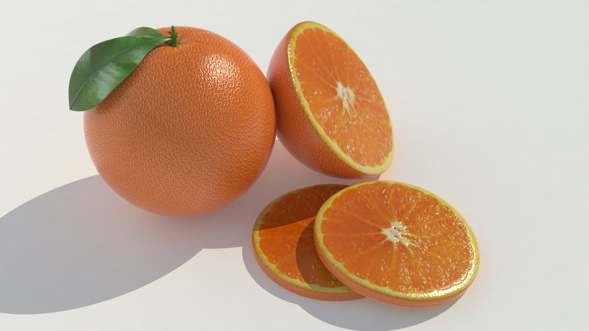 orange realistic obj