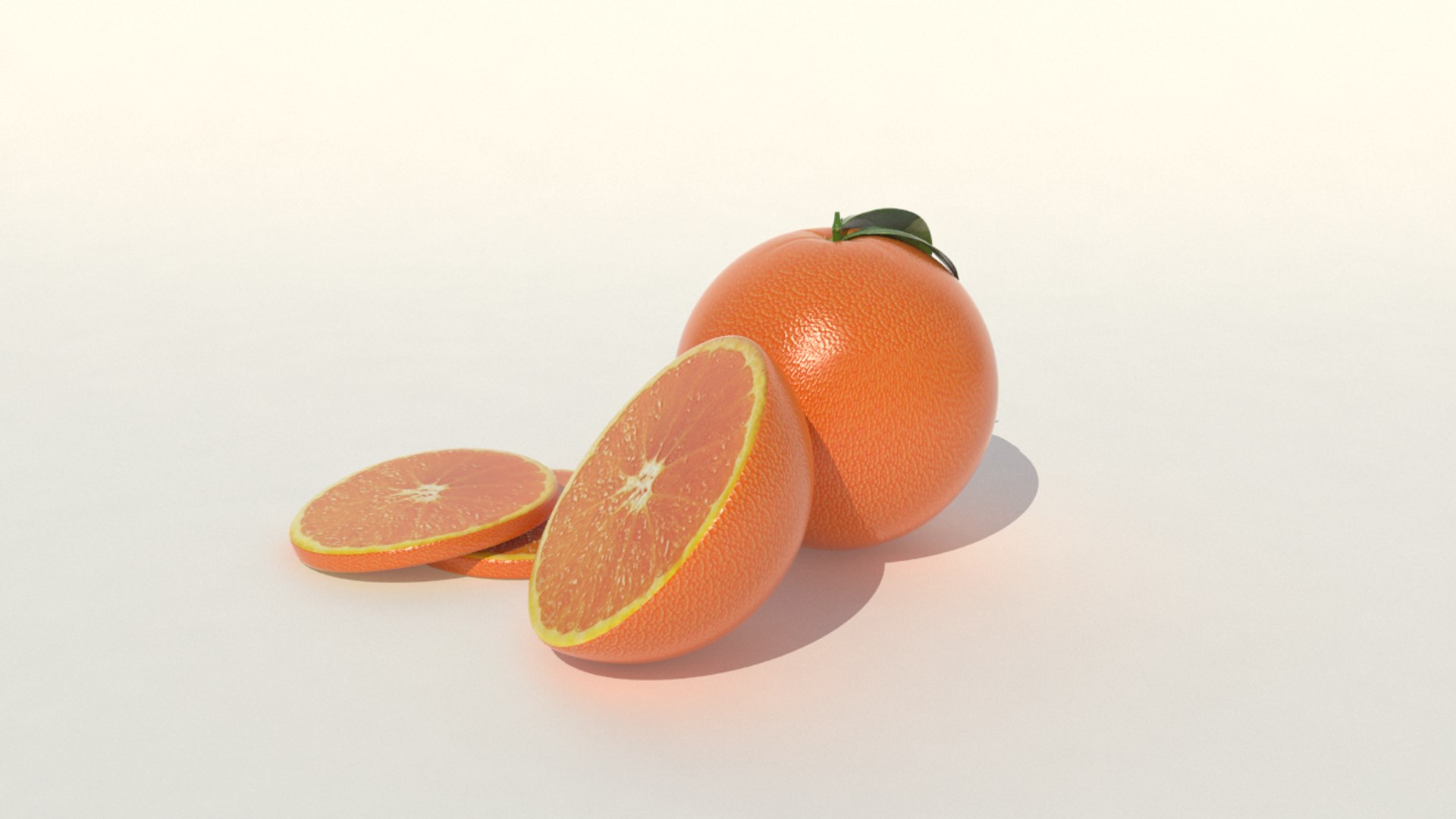 orange realistic obj