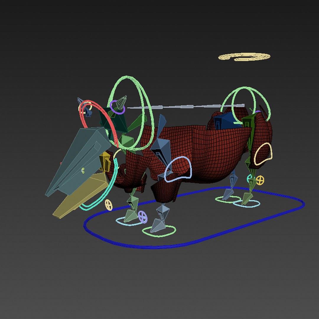 3d Realistic Rhino Rig