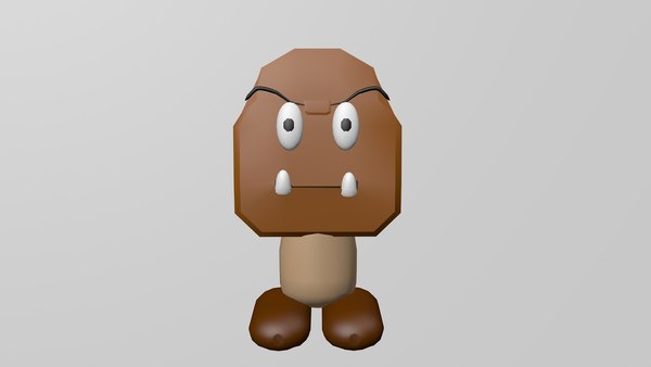 modelo 3d Low Poly Goomba - TurboSquid 1980107