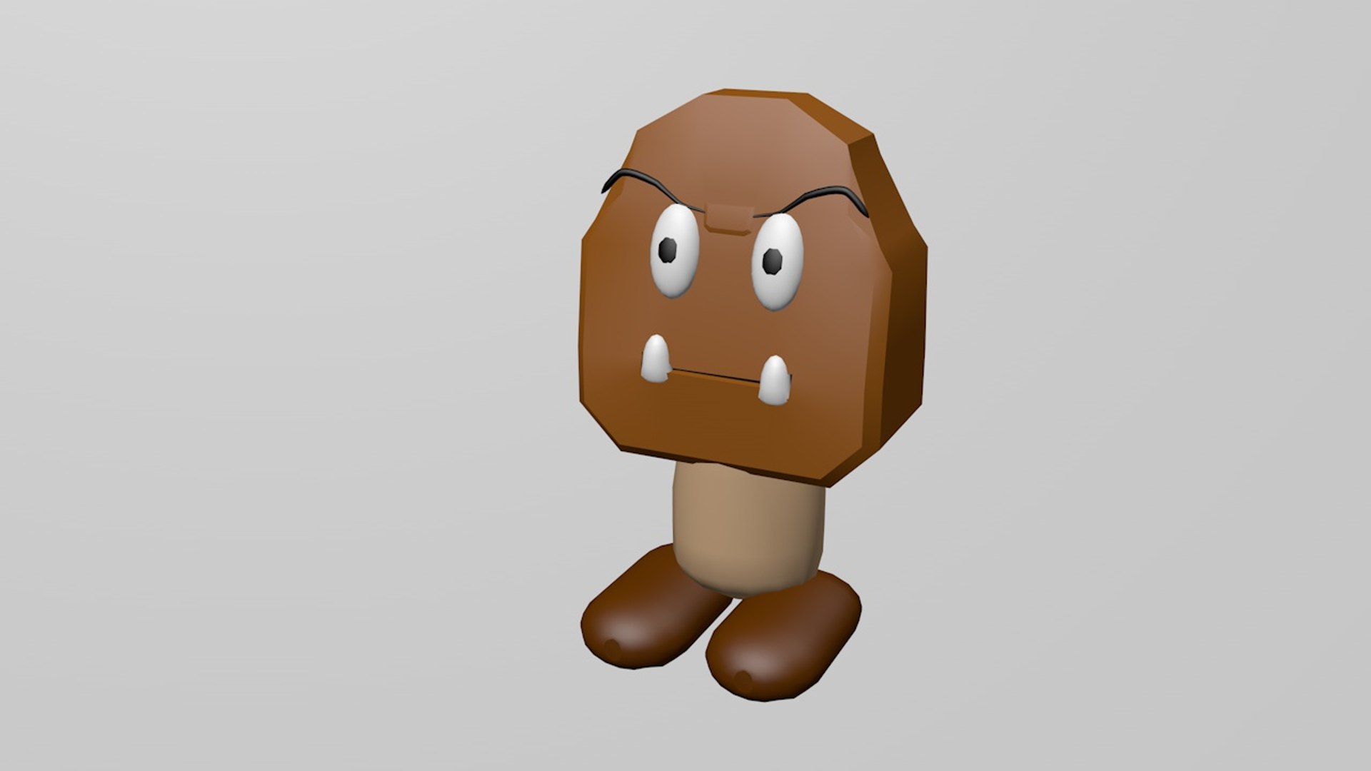 modelo 3d Low Poly Goomba - TurboSquid 1980107