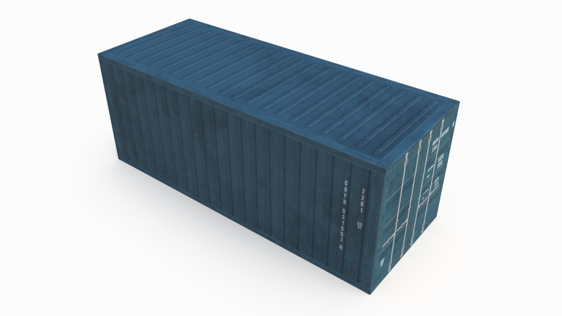 3D Cargo Container 20 ft ISO High and Low Poly PBR LOD - TurboSquid 2145741