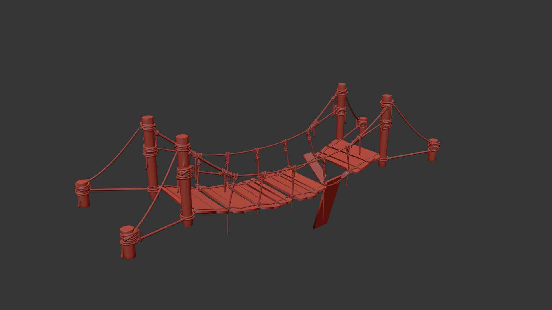 Rope bridge 3D - TurboSquid 1602008