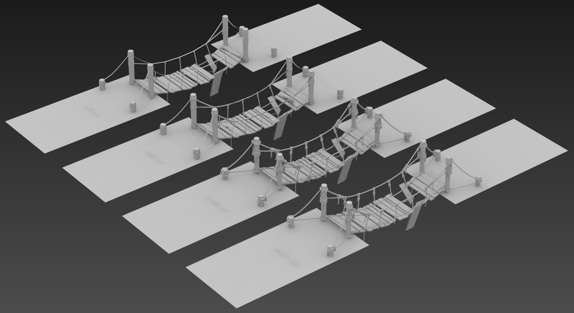 Rope bridge 3D - TurboSquid 1602008