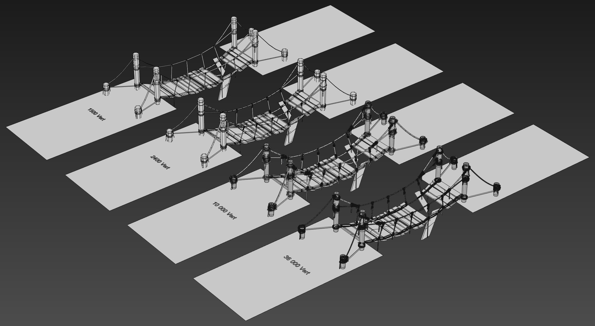 Rope bridge 3D - TurboSquid 1602008