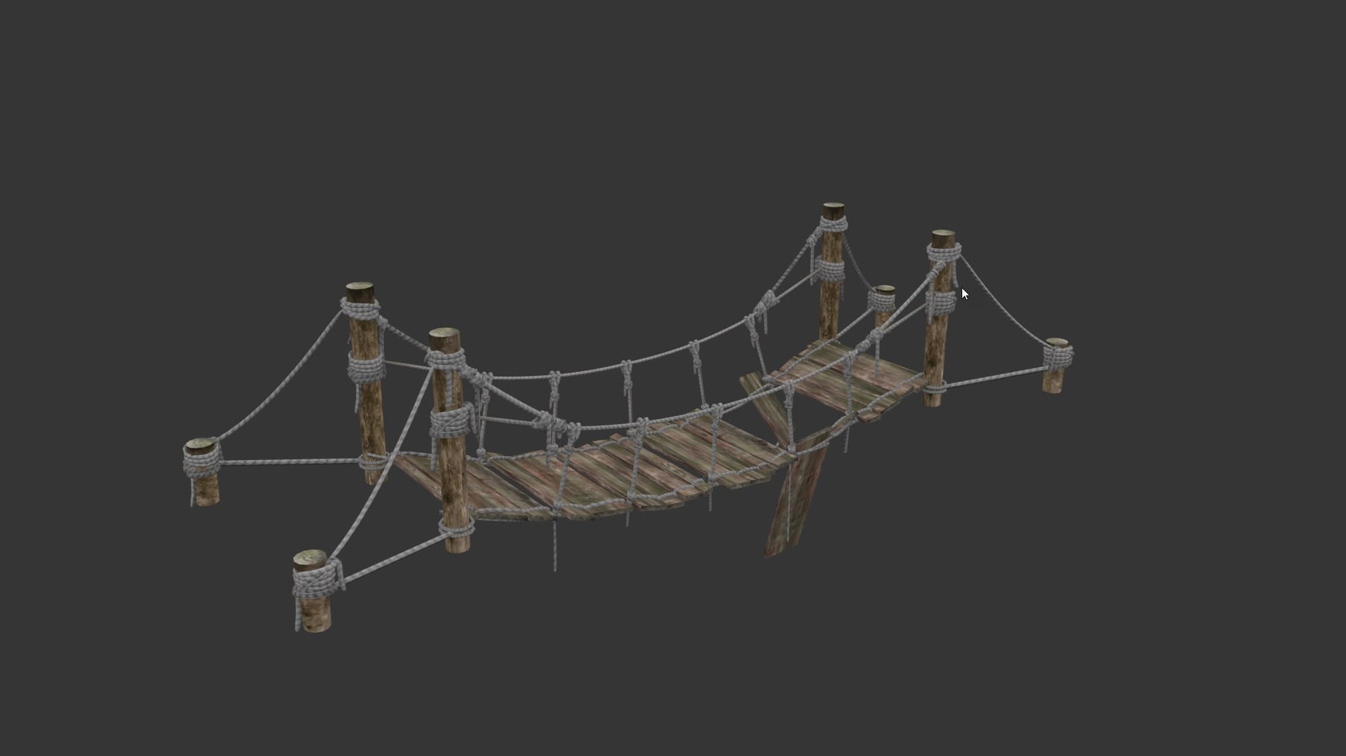 Rope bridge 3D - TurboSquid 1602008
