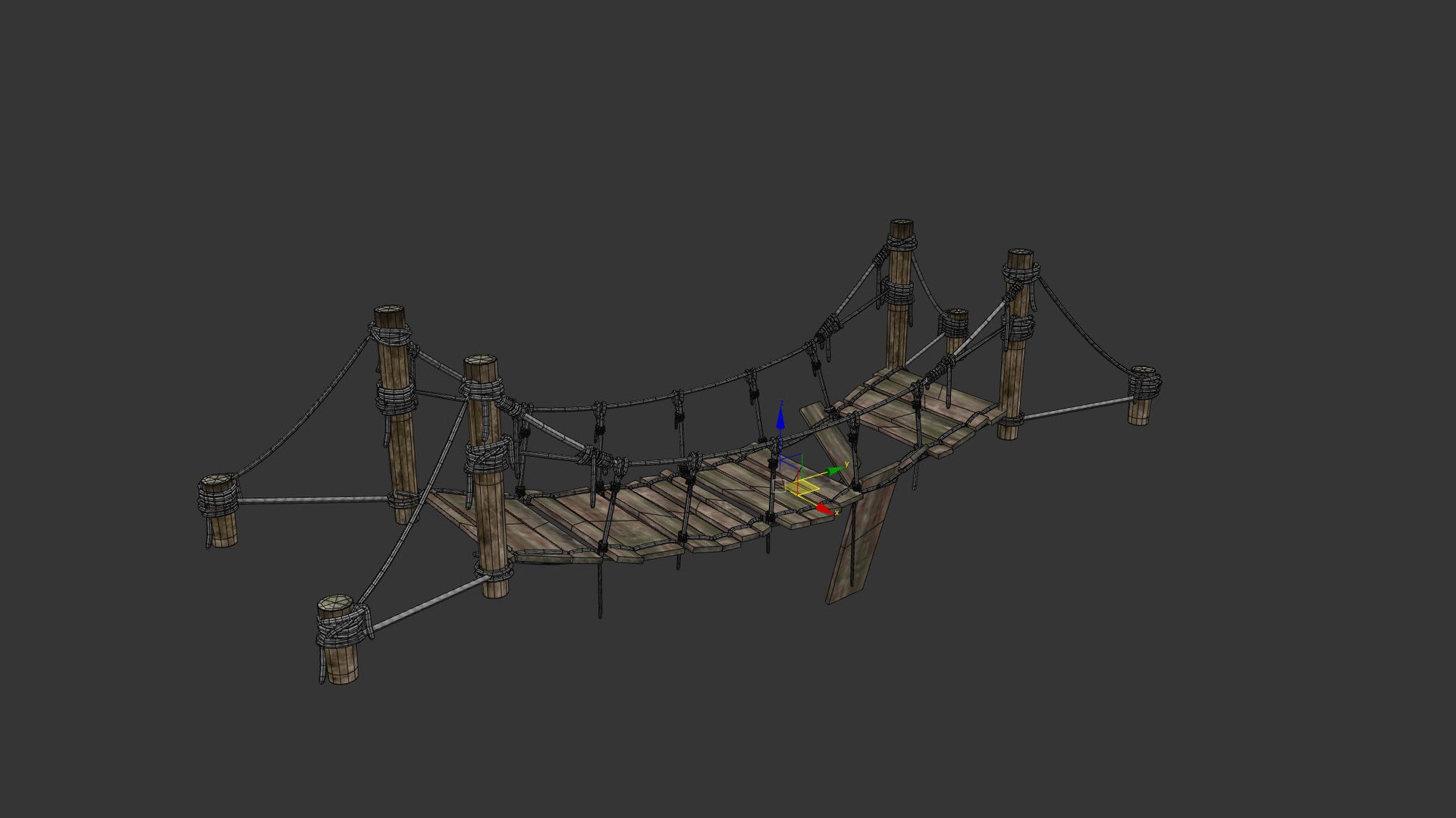 Rope bridge 3D - TurboSquid 1602008