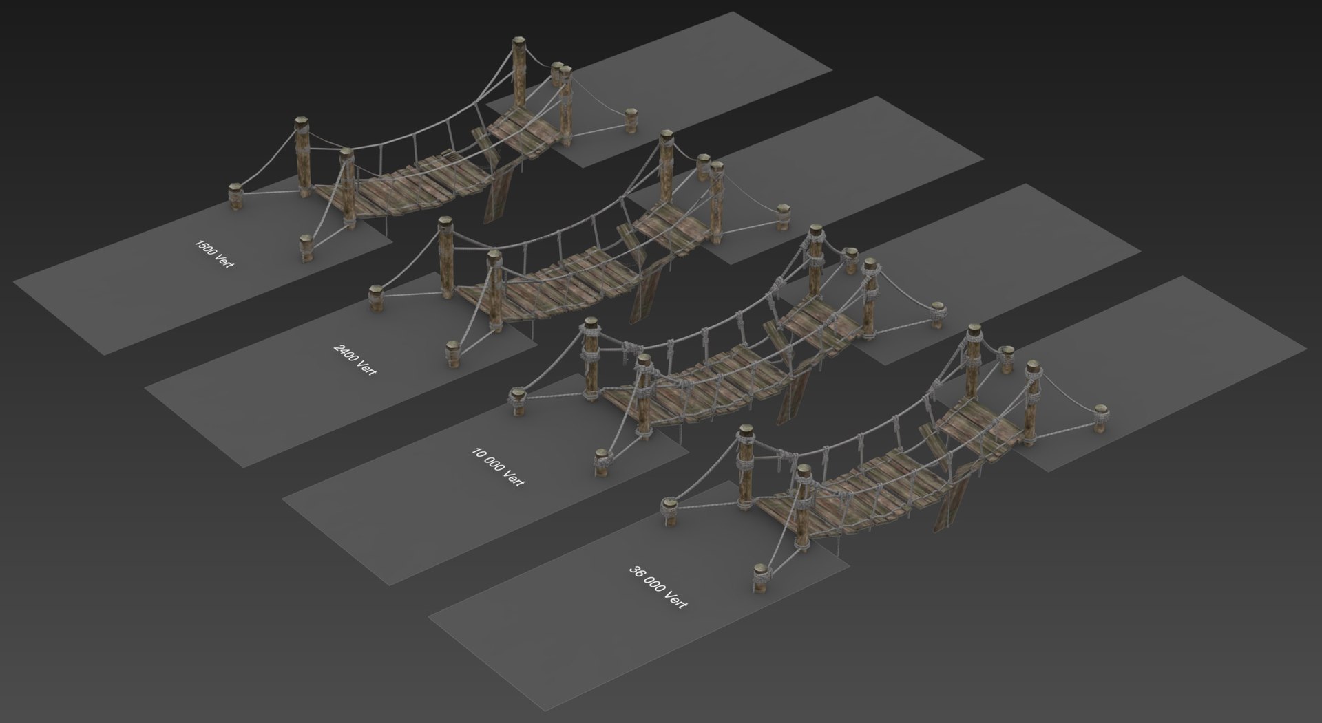 Rope bridge 3D - TurboSquid 1602008