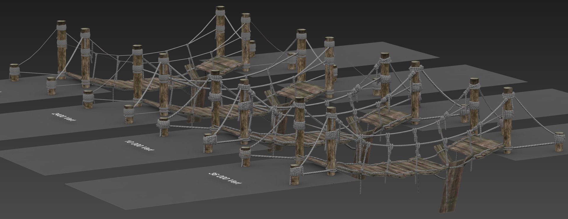 Rope bridge 3D - TurboSquid 1602008