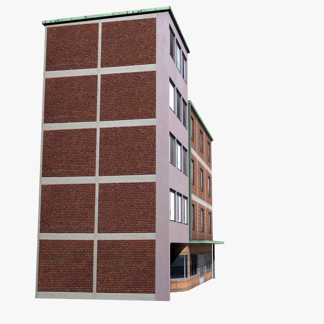 3d Model Street Building Facade