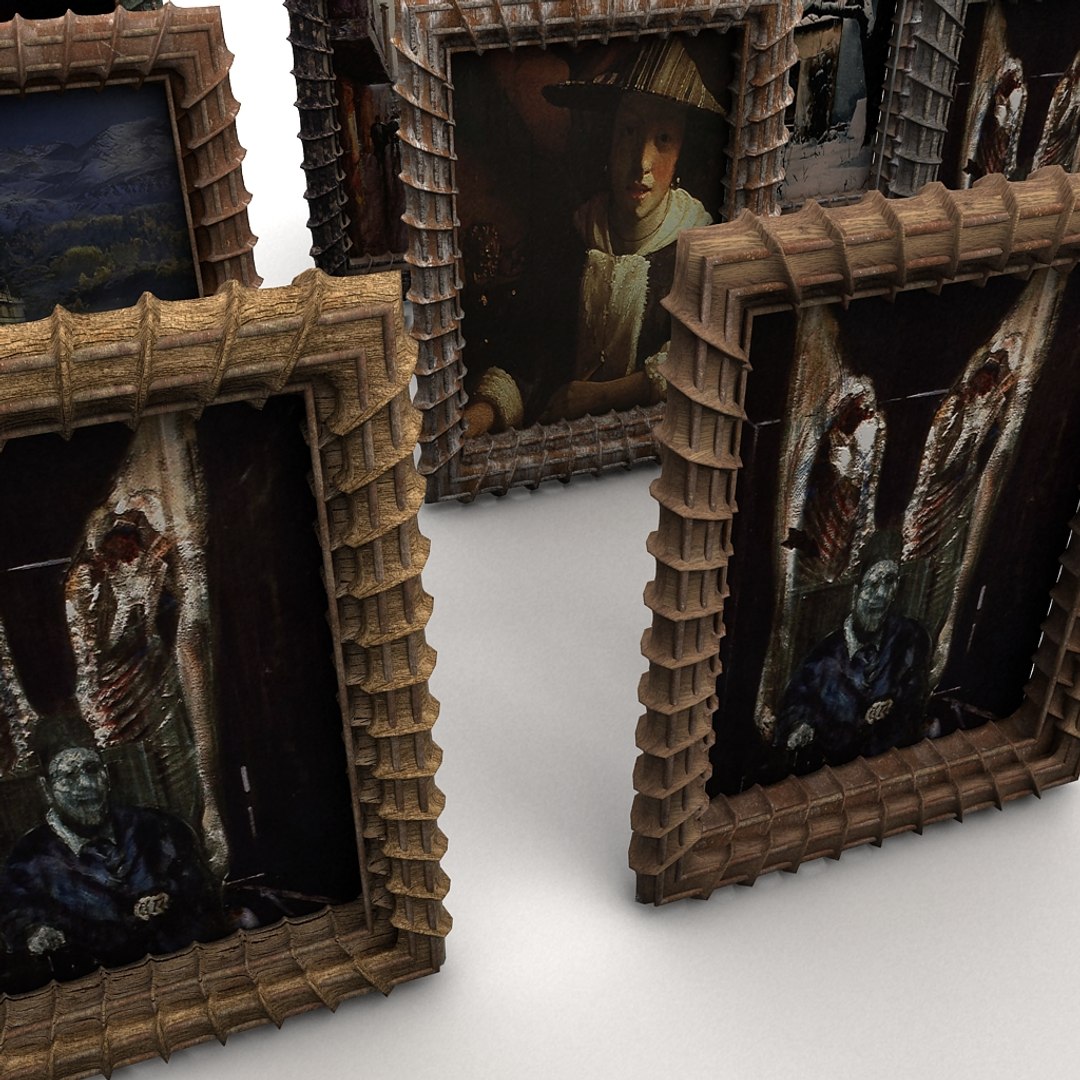 3d Creepy Frame Paint Model