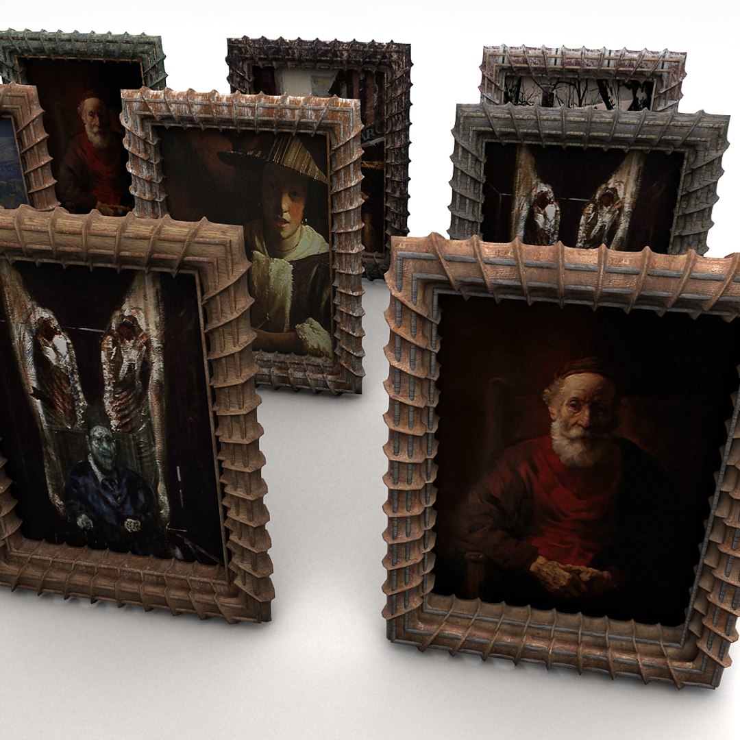 3d Creepy Frame Paint Model