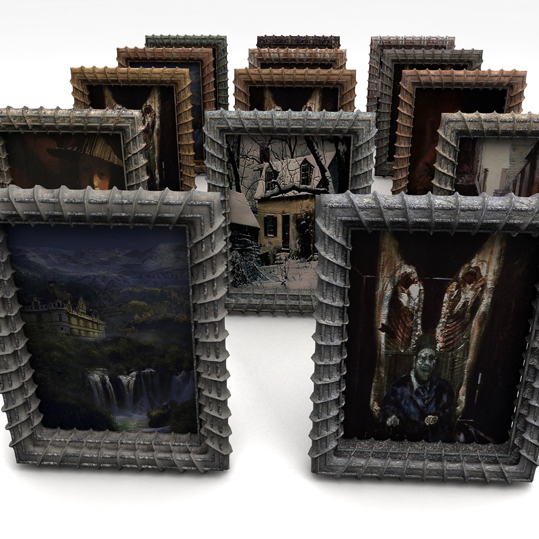3d Creepy Frame Paint Model