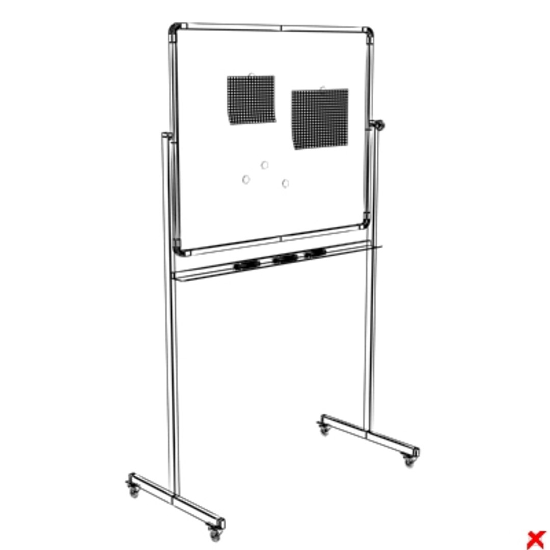 Whiteboard Board 3d Model