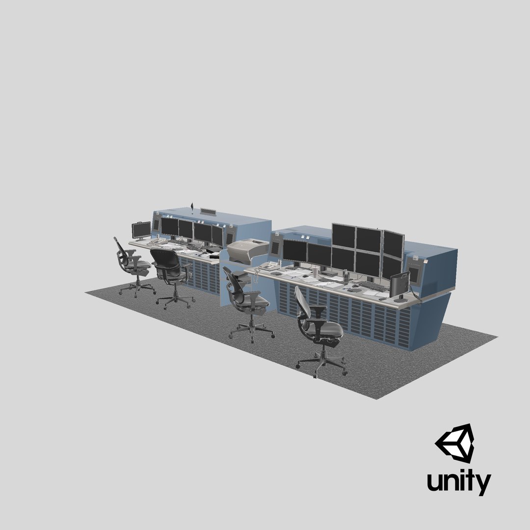 Office workstation set model - TurboSquid 1505891