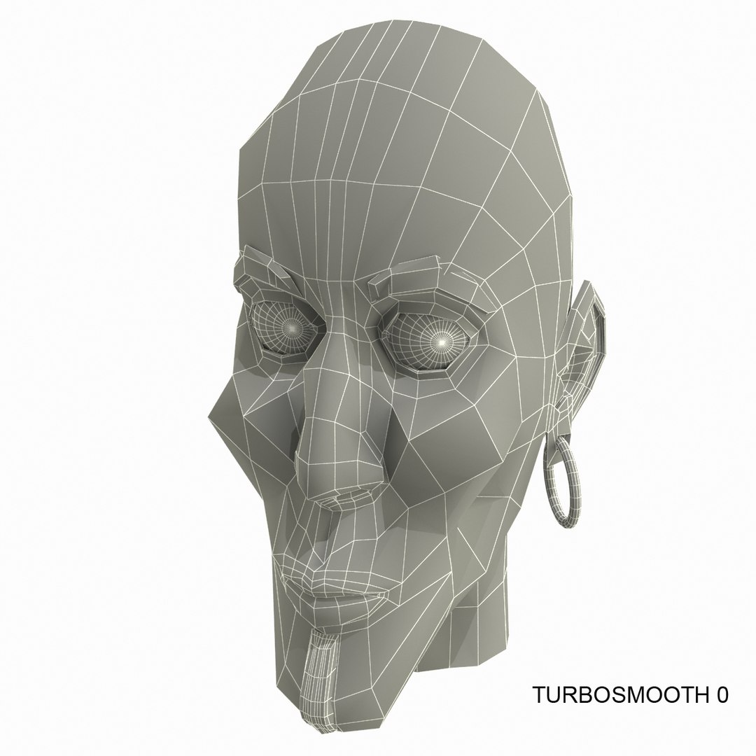 Cartoon Character Mobster Faces 3d Model