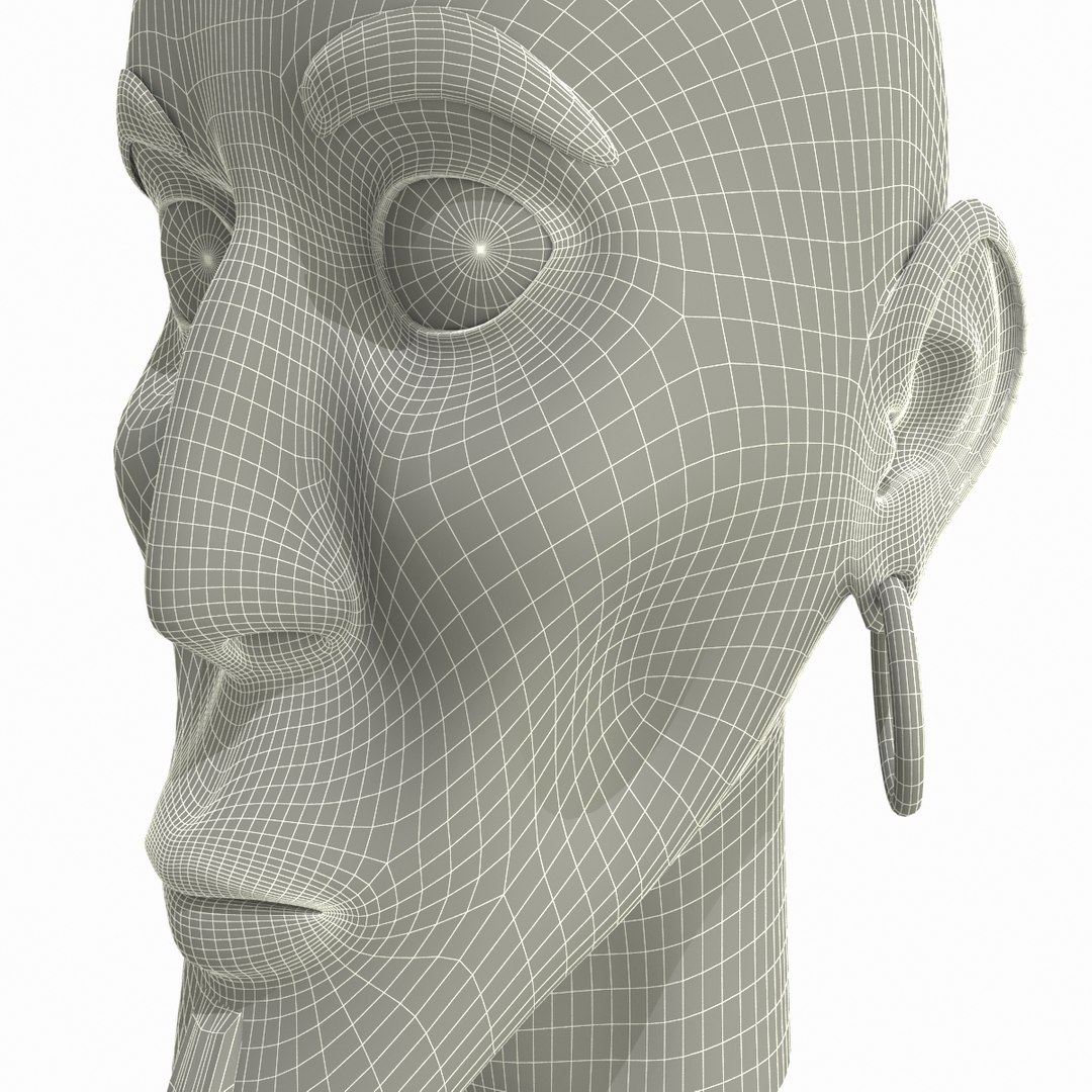 Cartoon Character Mobster Faces 3d Model