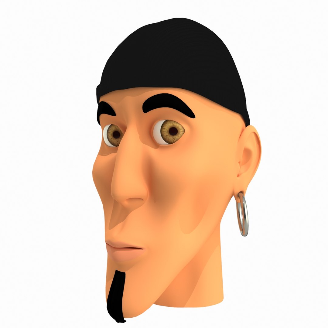 Cartoon Character Mobster Faces 3d Model