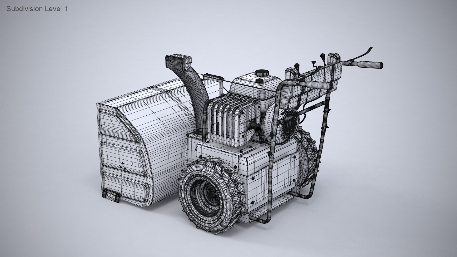 Walk Snow Blower 3D - TurboSquid 1444259