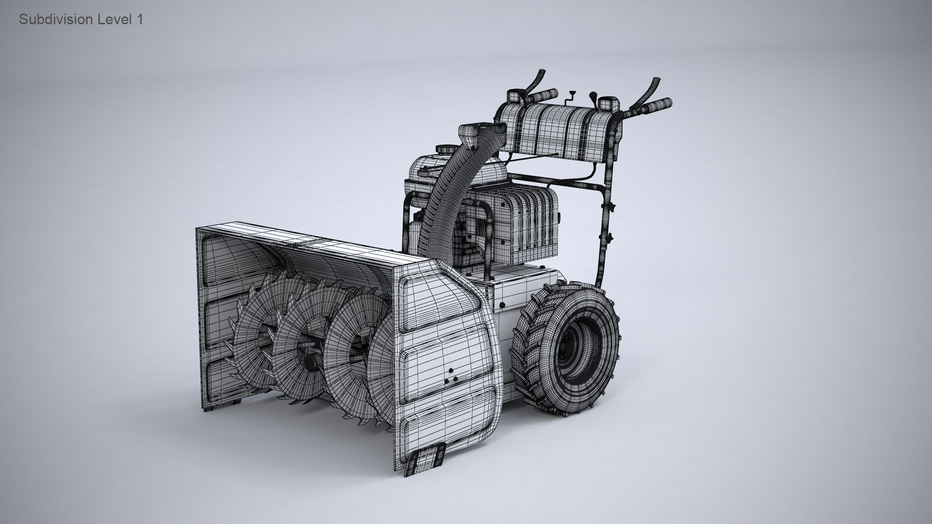 Walk Snow Blower 3D - TurboSquid 1444259