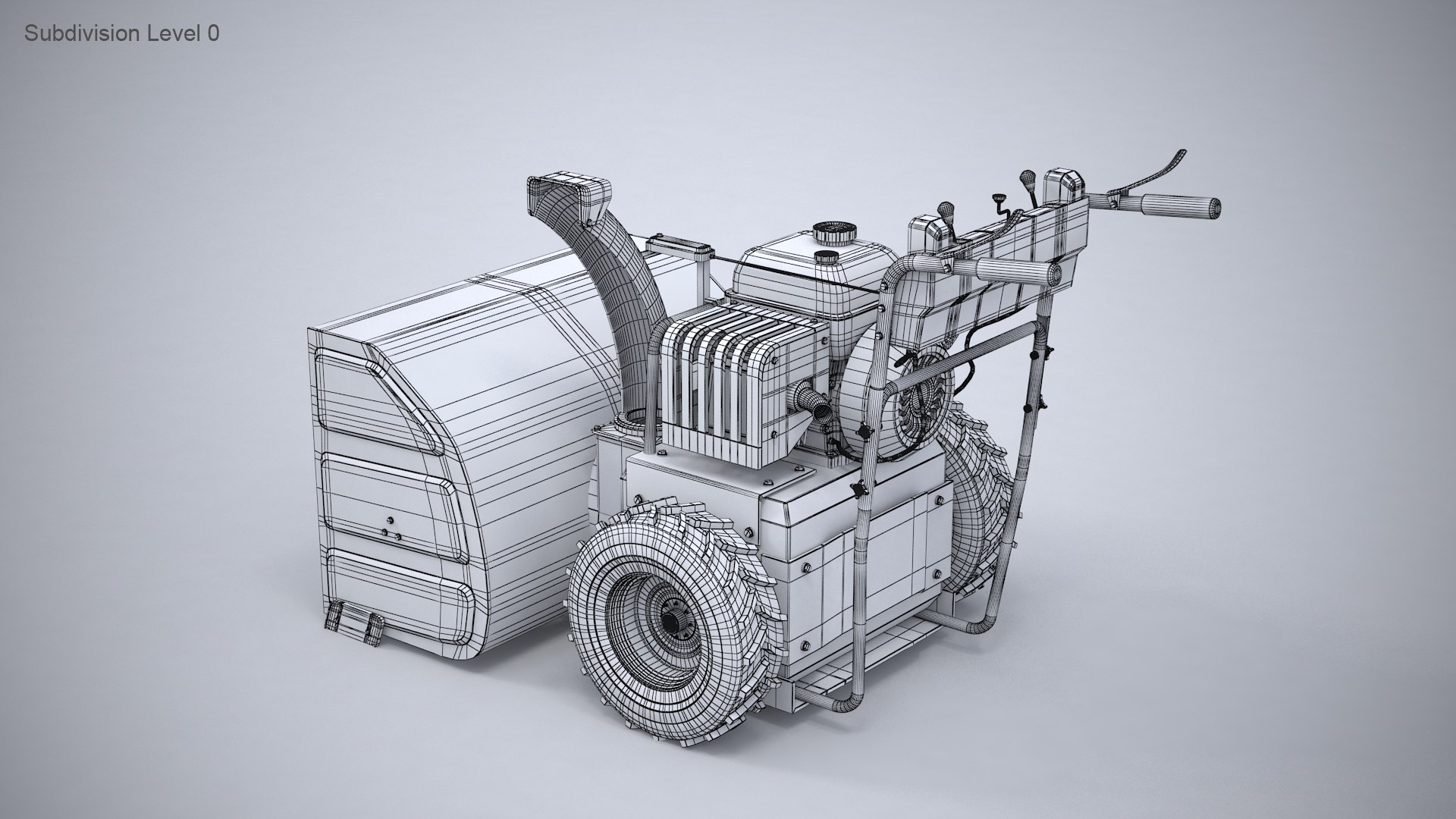 Walk snow blower 3D - TurboSquid 1444259