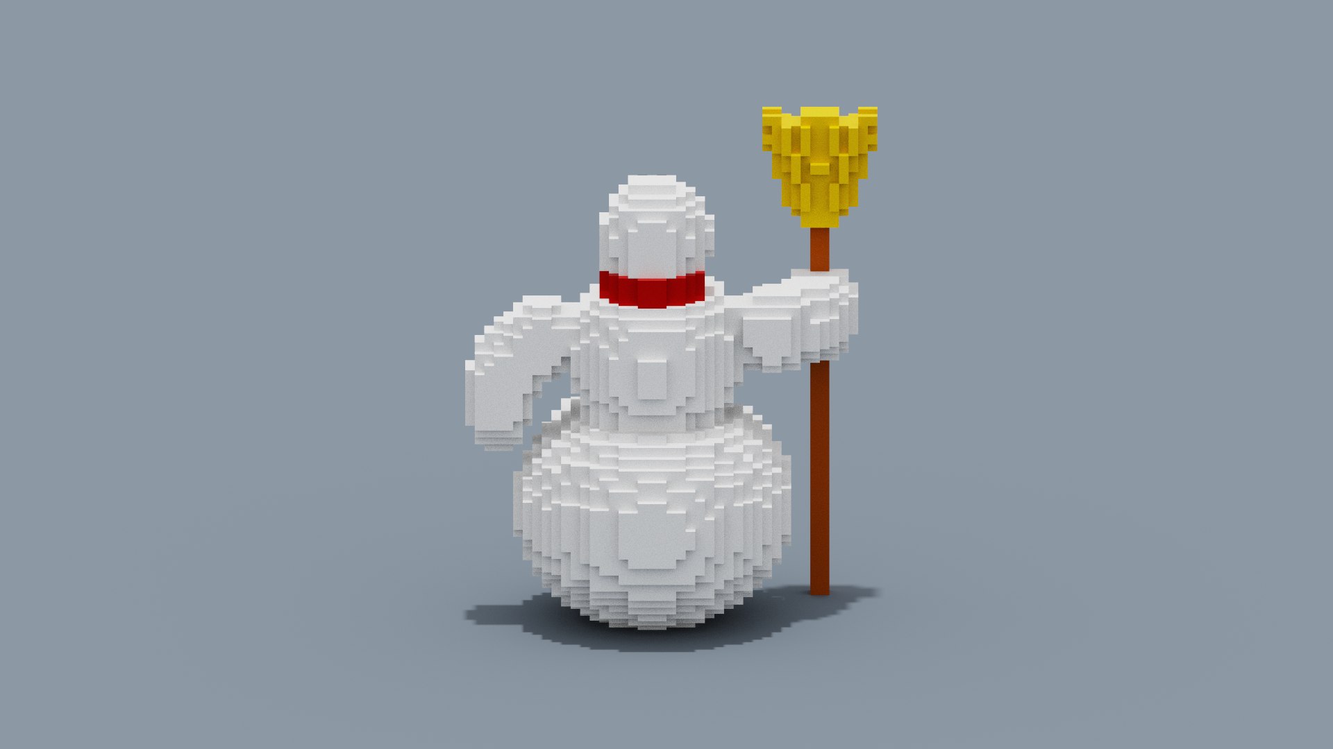 Voxel Snowman 3D Model - TurboSquid 1947761