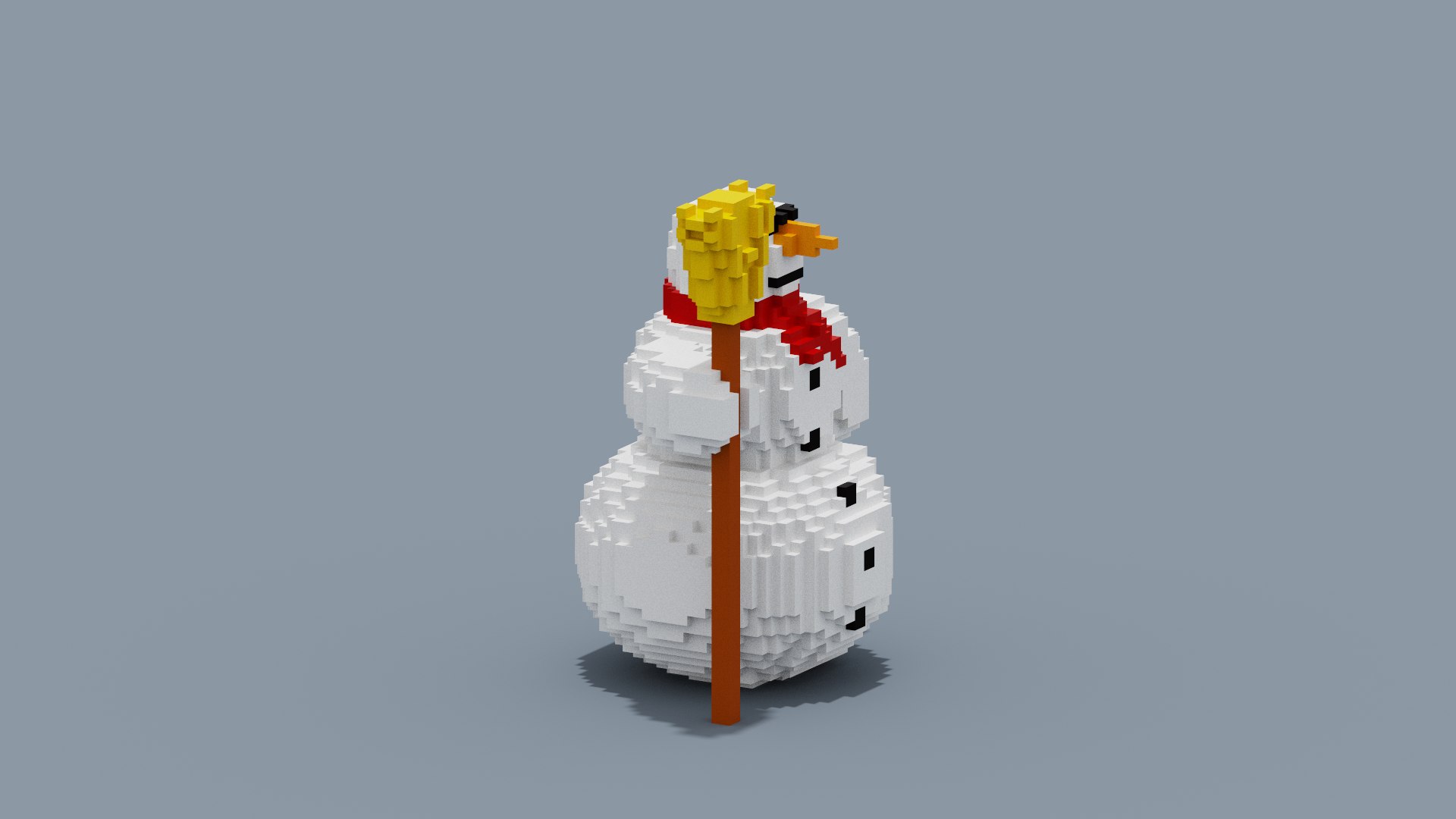 Voxel Snowman 3D Model - TurboSquid 1947761