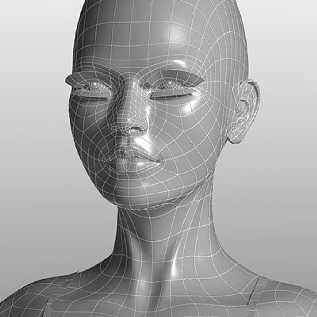 female character mari 3d model