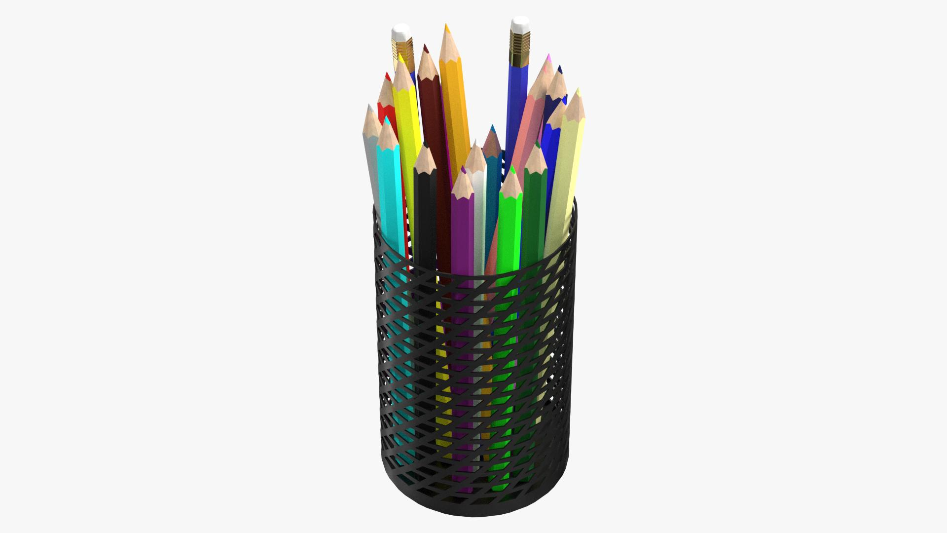 Pencils Cup 1 3D Model - TurboSquid 1910231