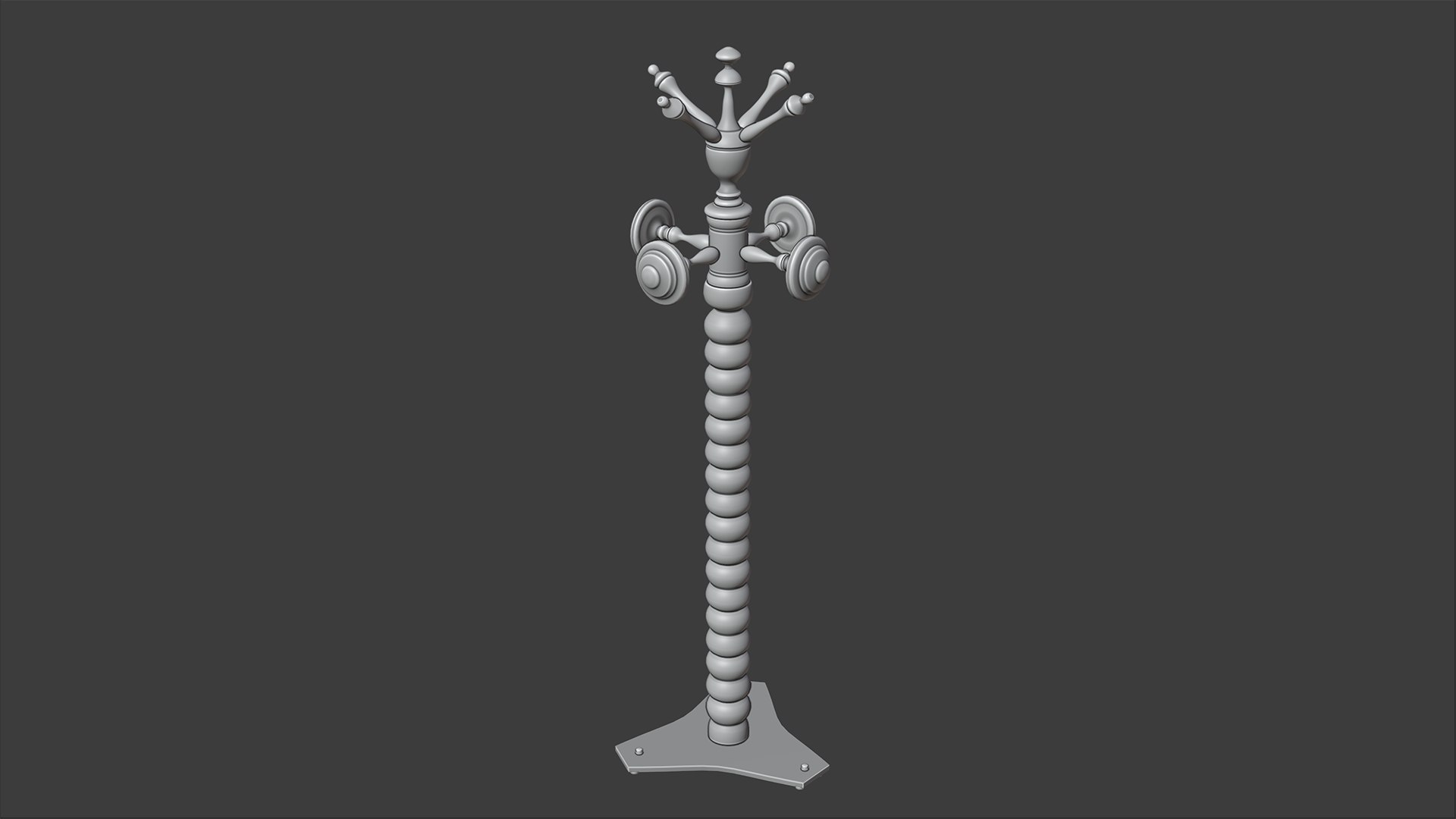 3D Clothes Hangers Tree - TurboSquid 1818040