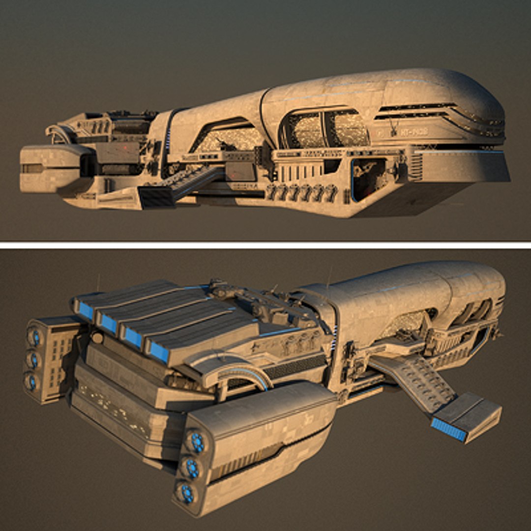 3d spaceship space ship model