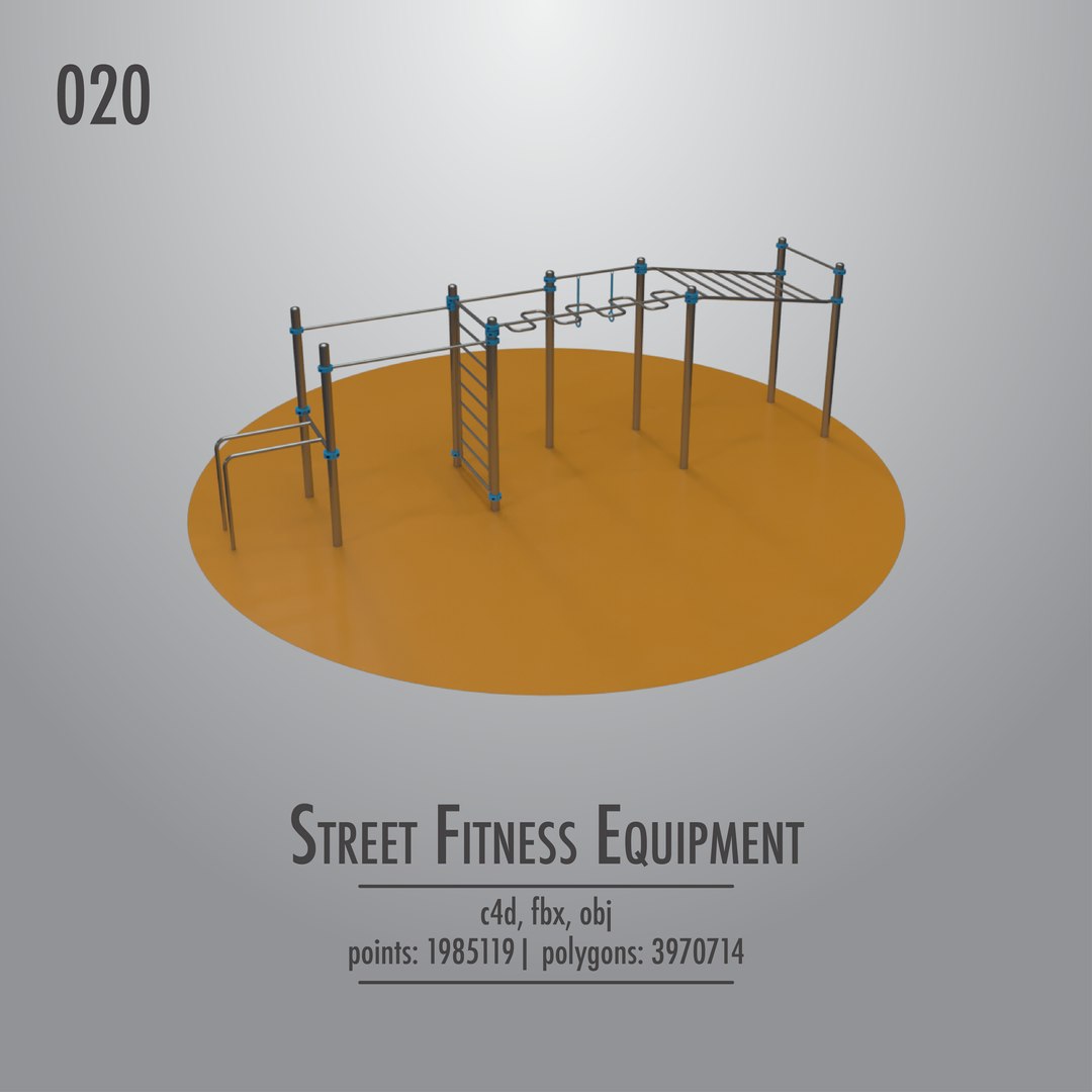 Street Workout Equipment 10 3D Model - TurboSquid 1283040
