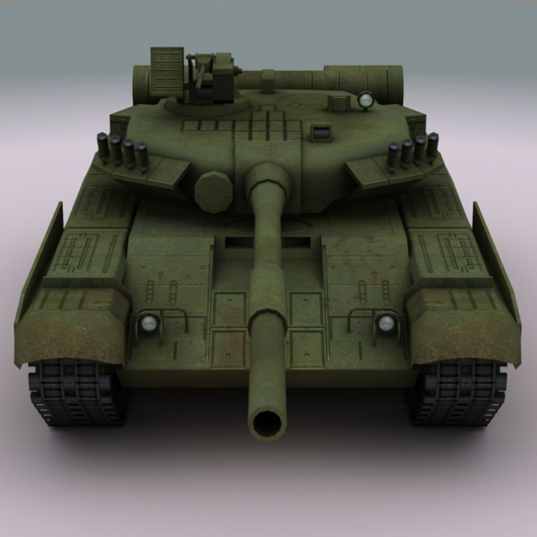 3d Model T-80 Russian Tank