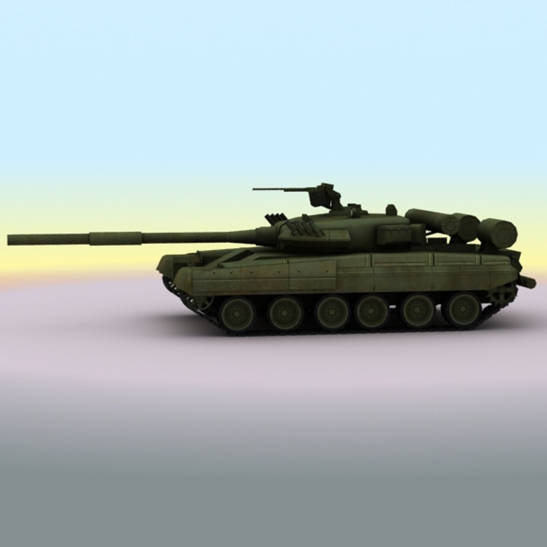 3d Model T-80 Russian Tank