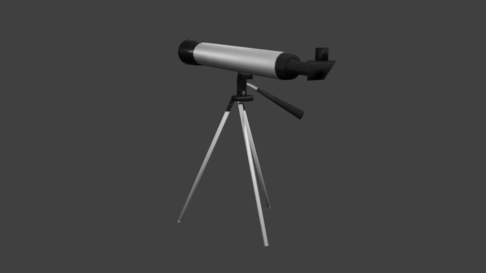 3D model low-poly telescope - TurboSquid 1263680