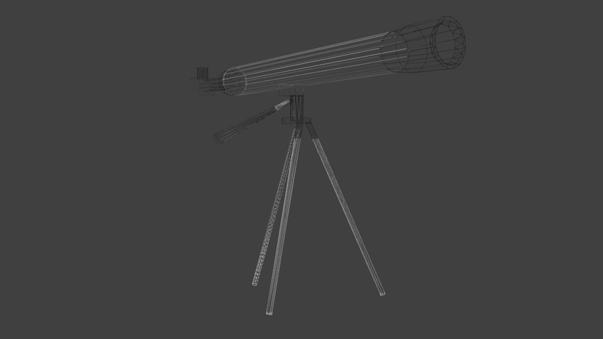 3D model low-poly telescope - TurboSquid 1263680