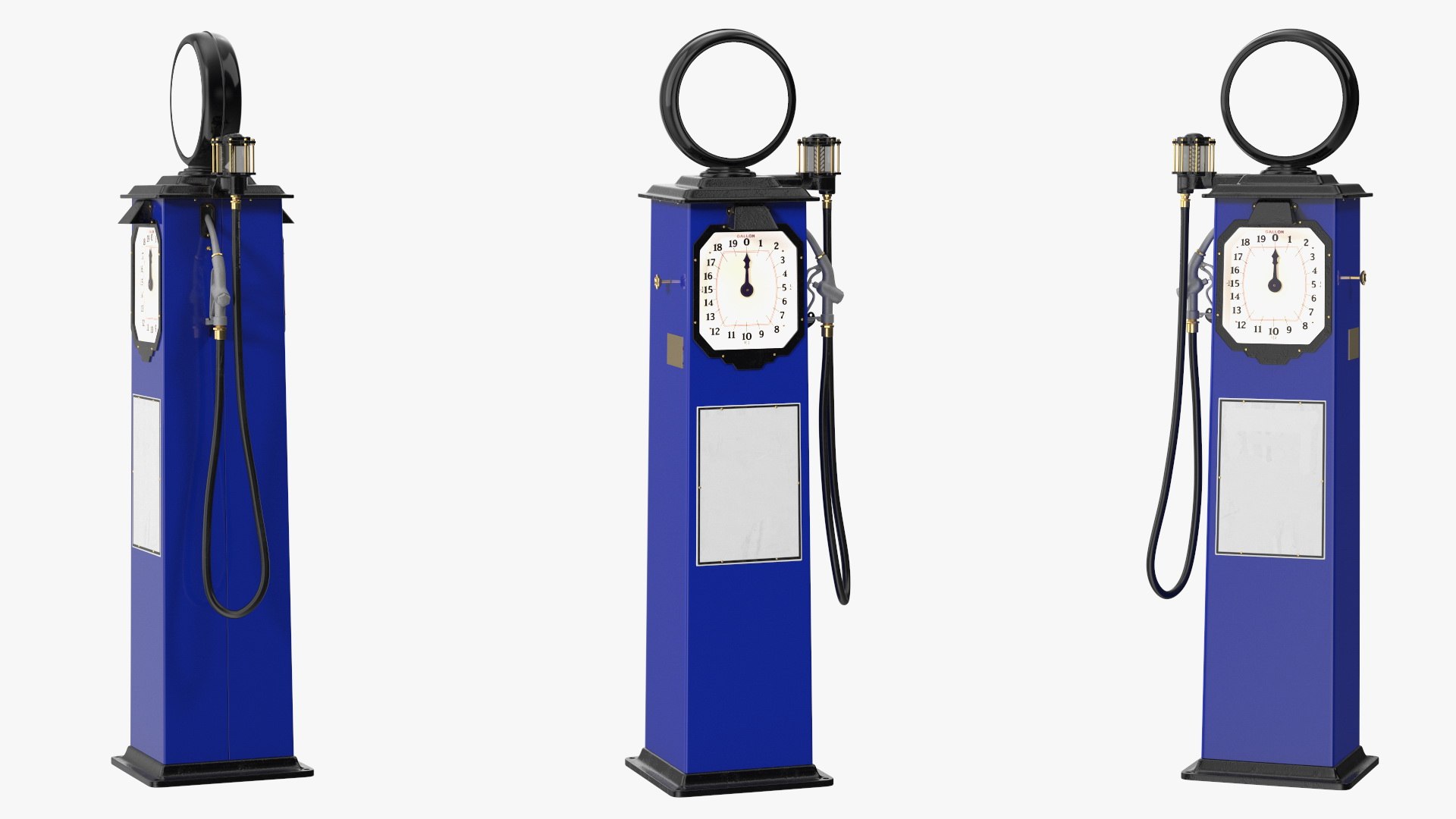 3D Clock Face Gasoline Pump Blue - TurboSquid 2193097